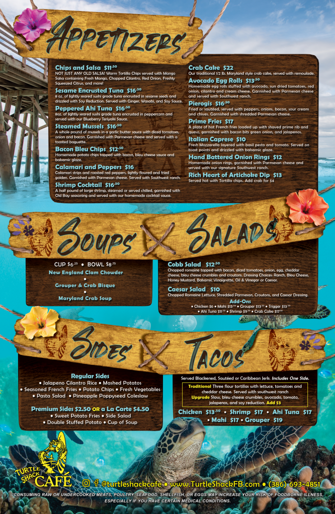 Menu – Turtle Shack